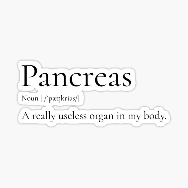 "Funny Pancreas Definition" Sticker for Sale by FancifulDesign | Redbubble