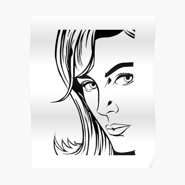 "Pretty Comic Girl" Poster by Gintauteart | Redbubble
