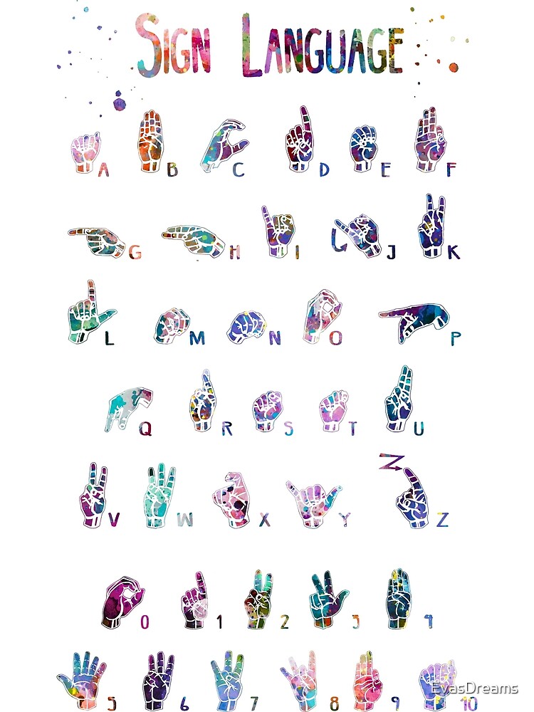 Sign Language Alphabet And Numbers