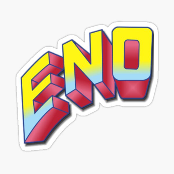 "BRIAN ENO" Sticker for Sale by hirtMcShirtFace | Redbubble