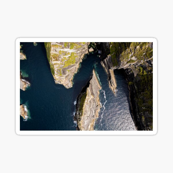 "County Kerry Cliffs Abstract 2" Sticker for Sale by StephenPower ...