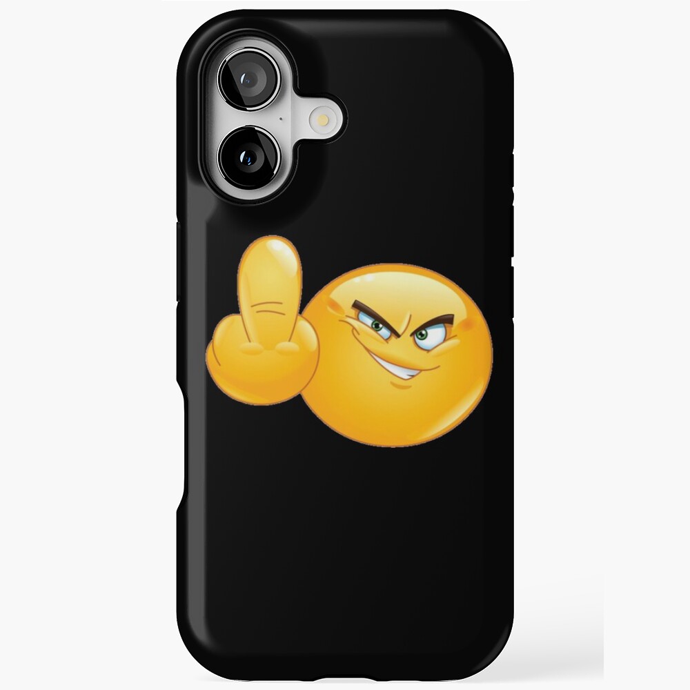 "Funny Middle Finger Emoji" Sticker for Sale by stillballin | Redbubble