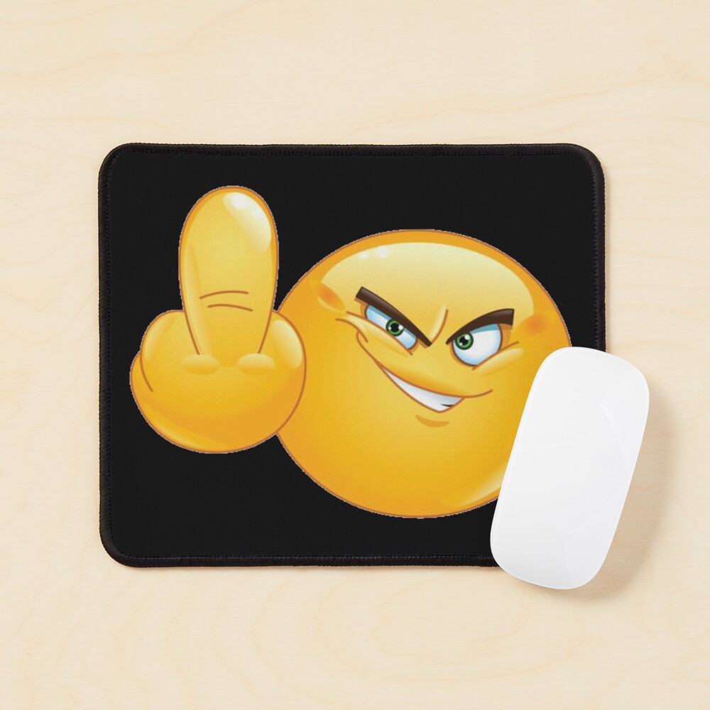 "Funny Middle Finger Emoji" Sticker for Sale by stillballin | Redbubble