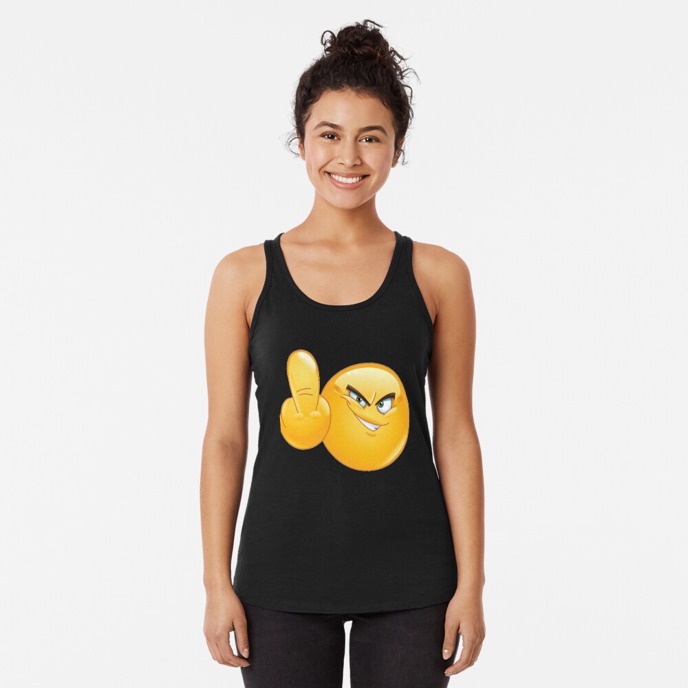 "Funny Middle Finger Emoji" Sticker for Sale by stillballin | Redbubble