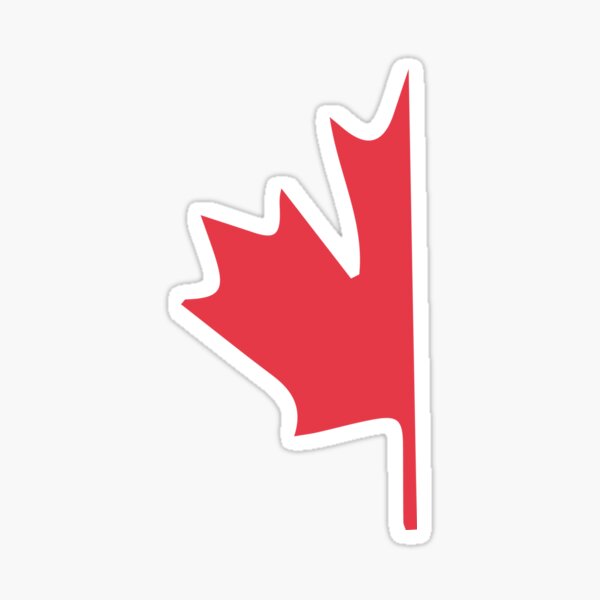 "Half Canadian Maple Leaf" Sticker for Sale by Hisokstore | Redbubble