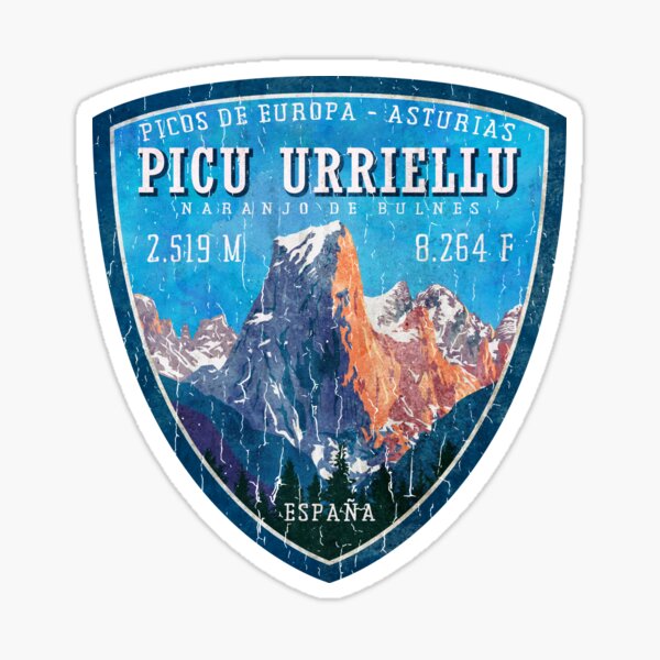 "Picu Urriellu Vintage Emblem" Sticker for Sale by Lidra-Redesign ...