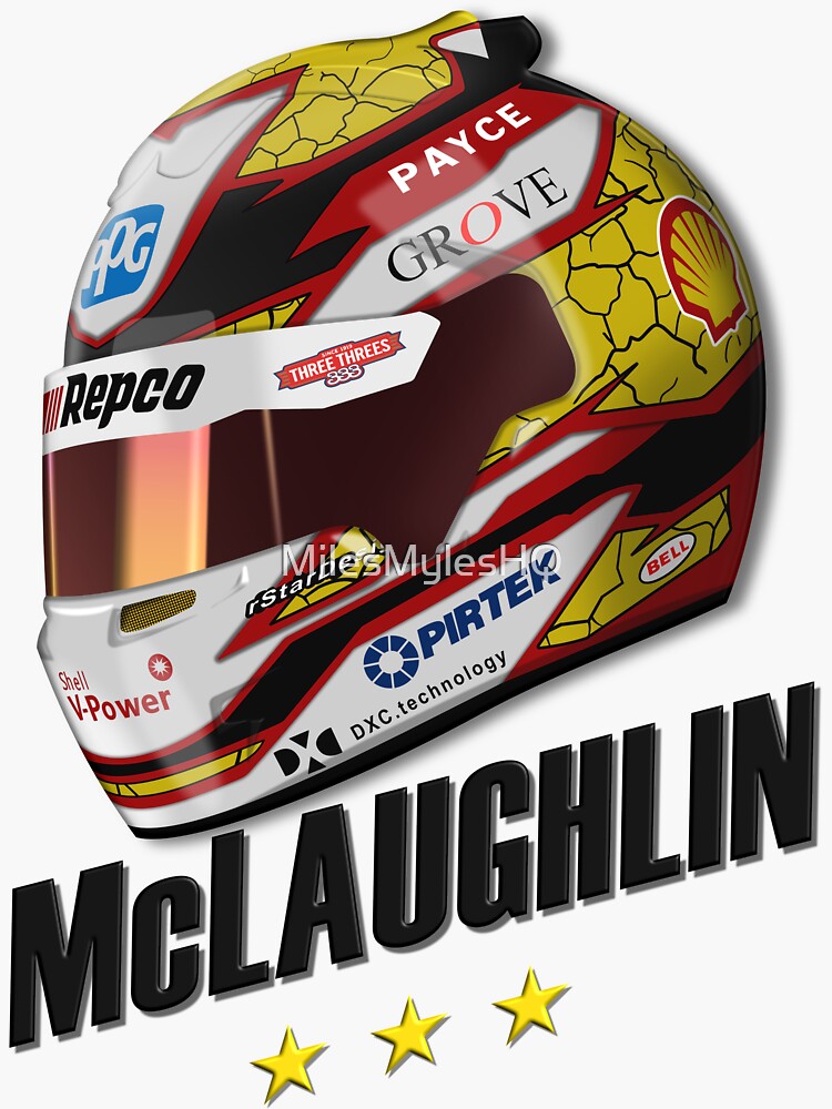 "Scott McLaughlin Helmet V8 Supercars" Sticker for Sale by MilesMylesHQ ...
