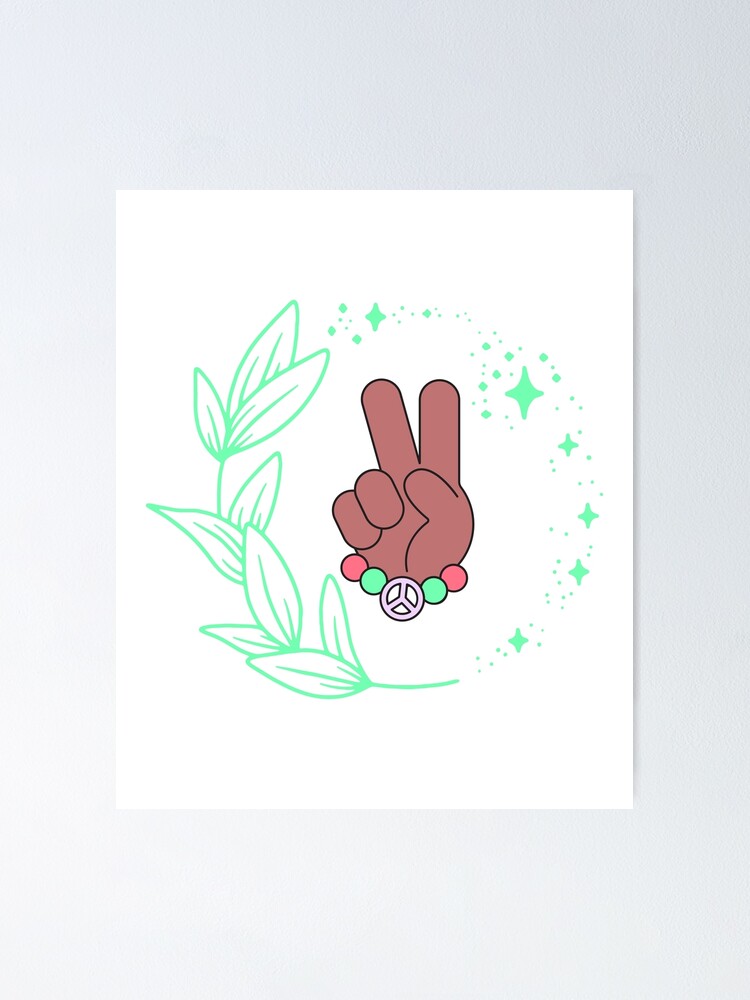 "Cute Peace Sign" Poster by SereneGirl-876 | Redbubble