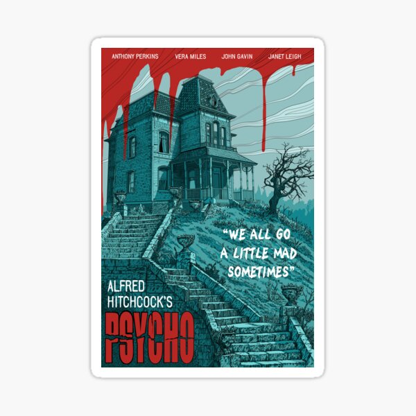 "psycho " Sticker for Sale by Petersnook | Redbubble