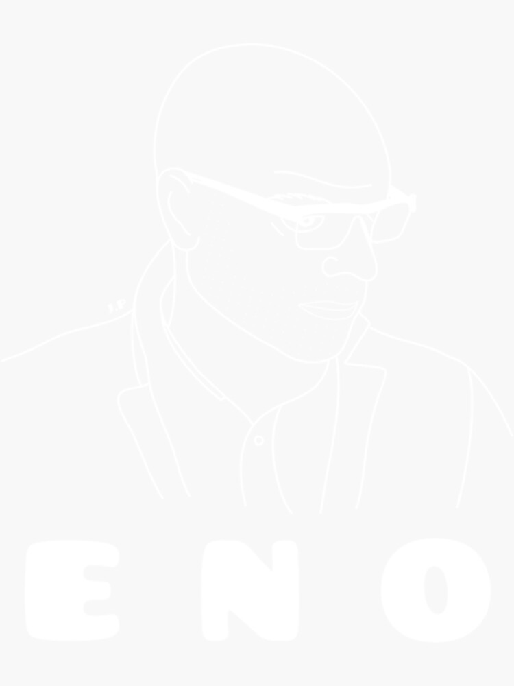 "BRIAN ENO " Sticker for Sale by hirtMcShirtFace | Redbubble