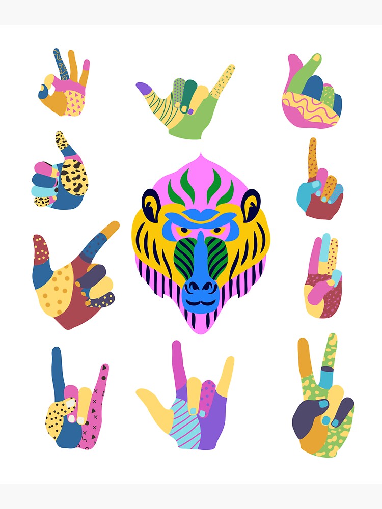 "Hand Fingers Games" Sticker by SyBook | Redbubble