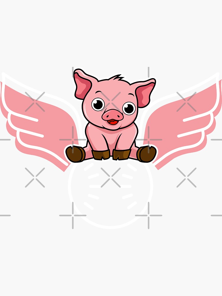 "When Pigs Fly winged baseball " Sticker for Sale by eternity50 | Redbubble
