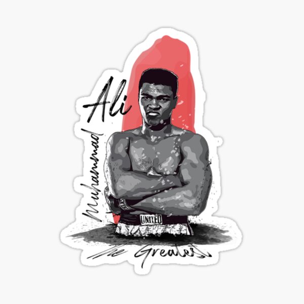 "Muhammad-Ali" Sticker for Sale by lynettenlo | Redbubble