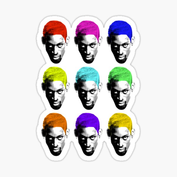 "Dennis-Rodman" Sticker by herk1k | Redbubble