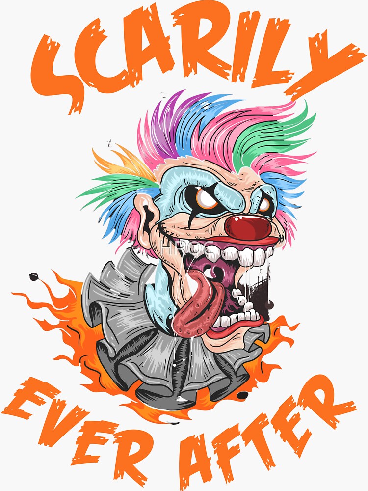 "Scarily Ever After Halloween design" Sticker for Sale by HROC | Redbubble