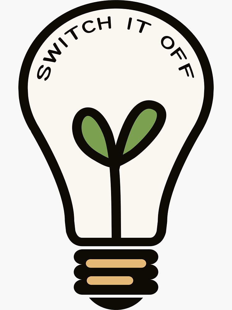 "Switch it off" Sticker for Sale by Coolzstuff | Redbubble