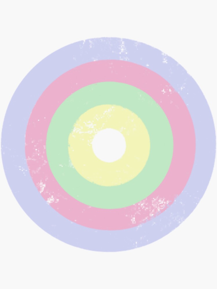 "Pastel Rainbow target " Sticker for Sale by PaperArtsforyou | Redbubble