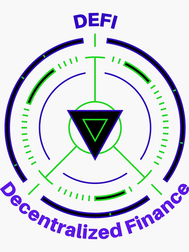 "Decentralized Finance - Defi" Sticker for Sale by 0waste | Redbubble