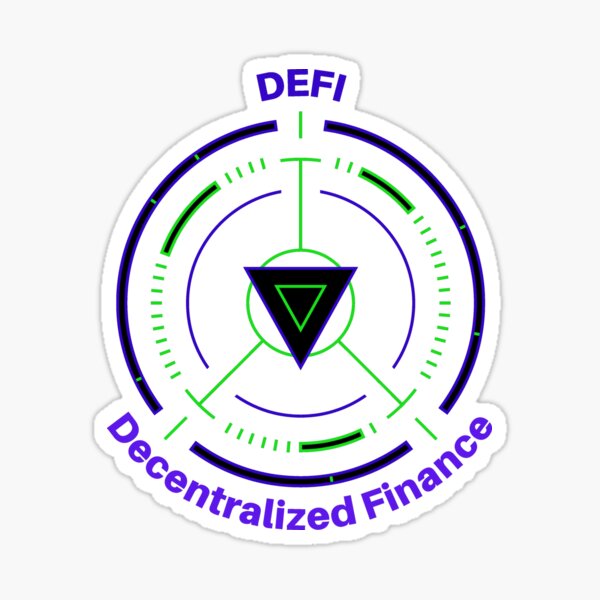 "Decentralized Finance - Defi" Sticker for Sale by 0waste | Redbubble