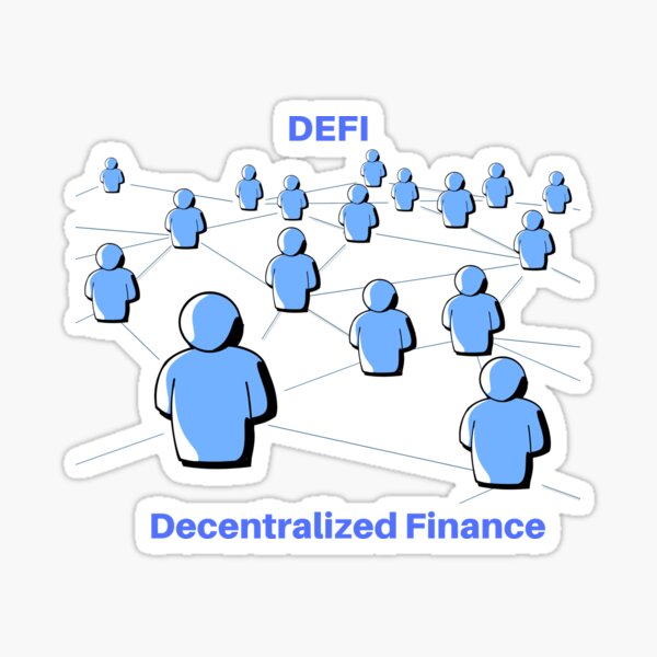 "Decentralized Finance - Defi" Sticker for Sale by 0waste | Redbubble