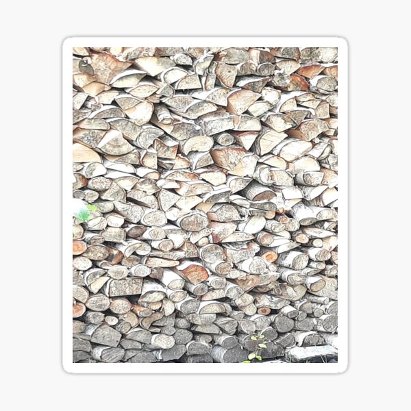 "Wood Stacks, Log Stacks" Sticker for Sale by DiensDesign | Redbubble