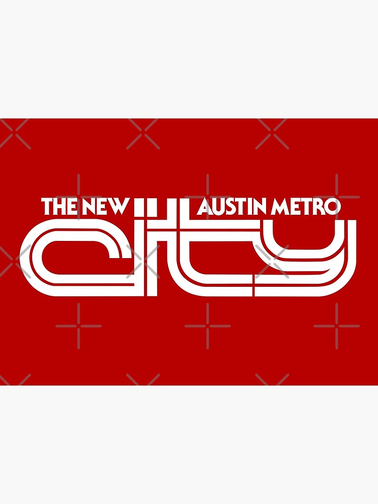 Póster «Austin Metro City camiseta blanca con logo gráfico» de ...