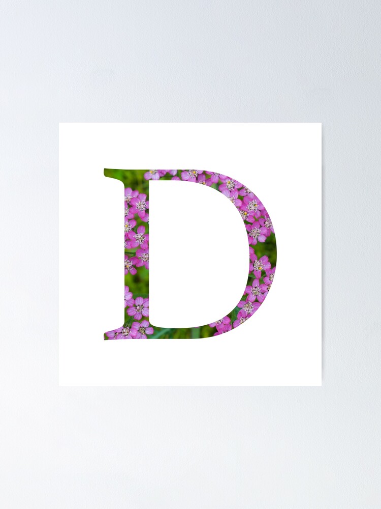 "Pink Floral Letter D" Poster for Sale by TheMonogramShop | Redbubble