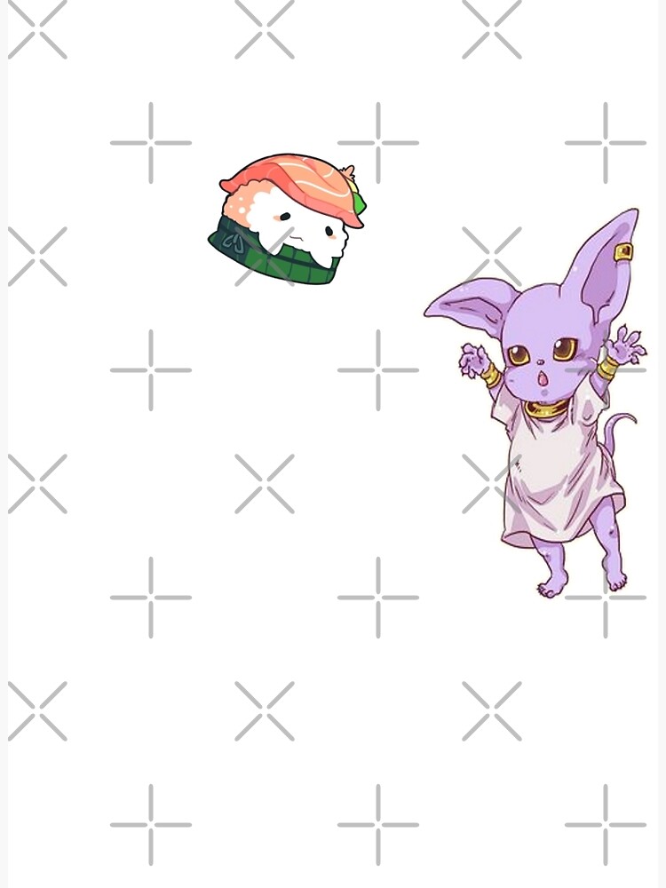 "Chibi beerus and sushi" Poster by cemolamli | Redbubble