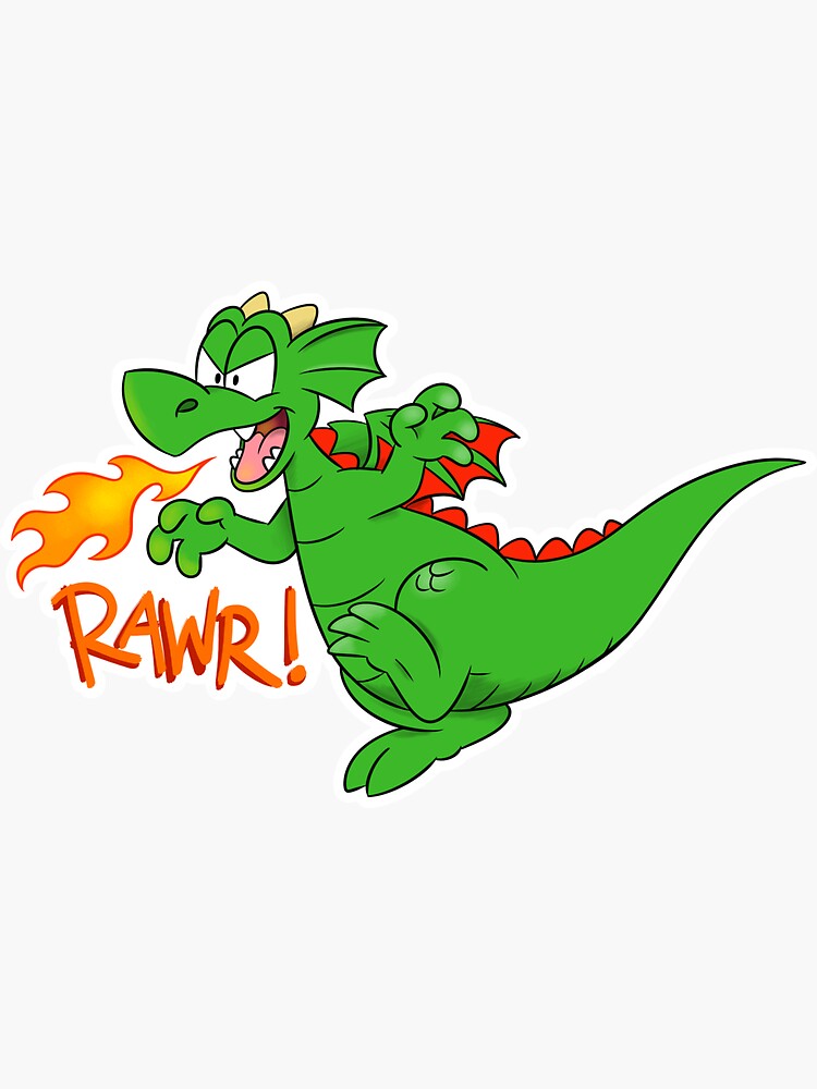 "Rawr!" Sticker for Sale by ZookieCartoons | Redbubble
