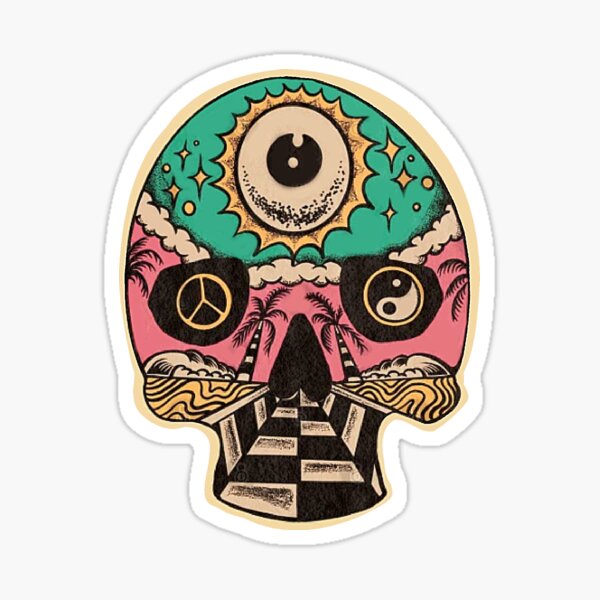 "SKULL LOGIC" Sticker by Longly-21 | Redbubble