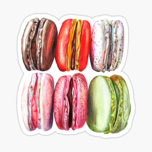 "macaroons" Sticker by abigailj-art | Redbubble