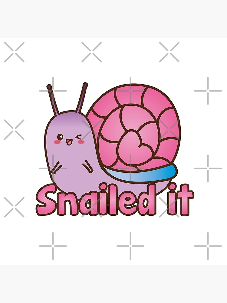 "Kawaii cute chibi aesthetic snail design" Poster by sabiha19 | Redbubble