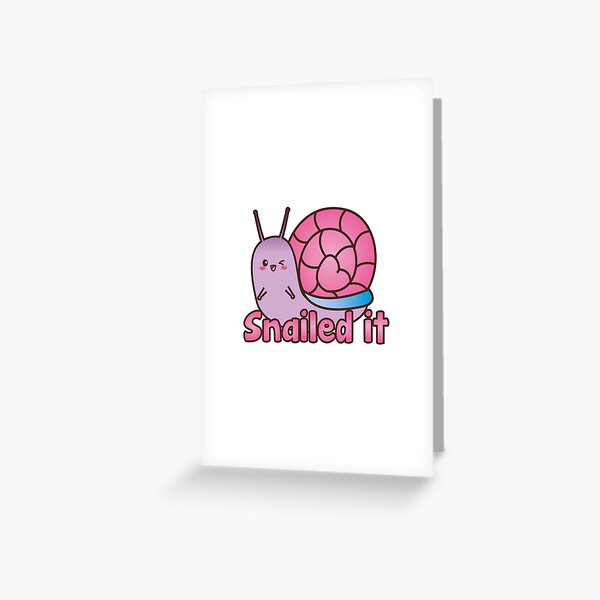 "Kawaii cute chibi aesthetic snail design" Greeting Card by sabiha19 ...