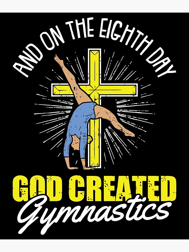 "Gymnastics Sport Acrobatic Gymnast Saying and Jesus Lover " Poster by ...