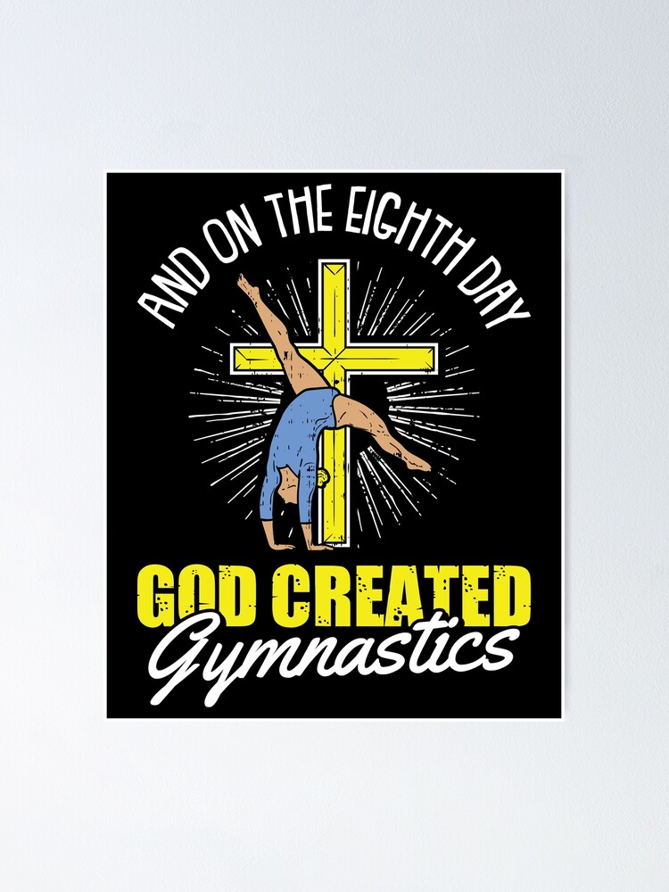 "Gymnastics Sport Acrobatic Gymnast Saying and Jesus Lover " Poster by ...