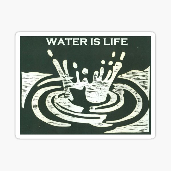 "Water is Life" Sticker for Sale by BelovedEarth | Redbubble