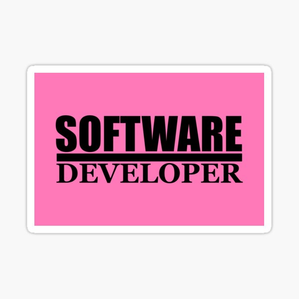 "Software Developer Pink" Sticker for Sale by IrinchiDE | Redbubble