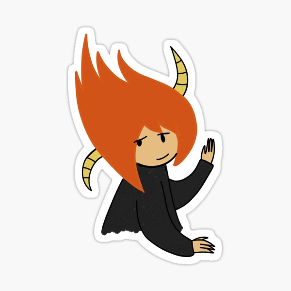 "Fire Demon Girl" Sticker by 11sparrows | Redbubble