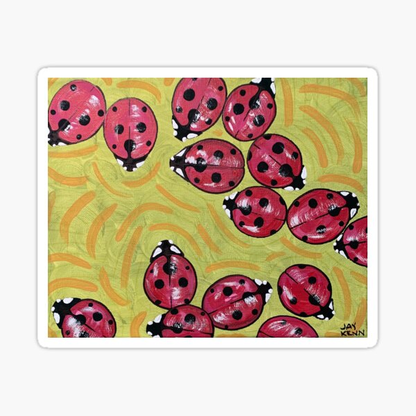 "Lady bugs" Sticker for Sale by StudioJayArts | Redbubble