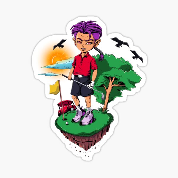 "Golfer Character Design "TIGER"" Sticker for Sale by ahlbv | Redbubble