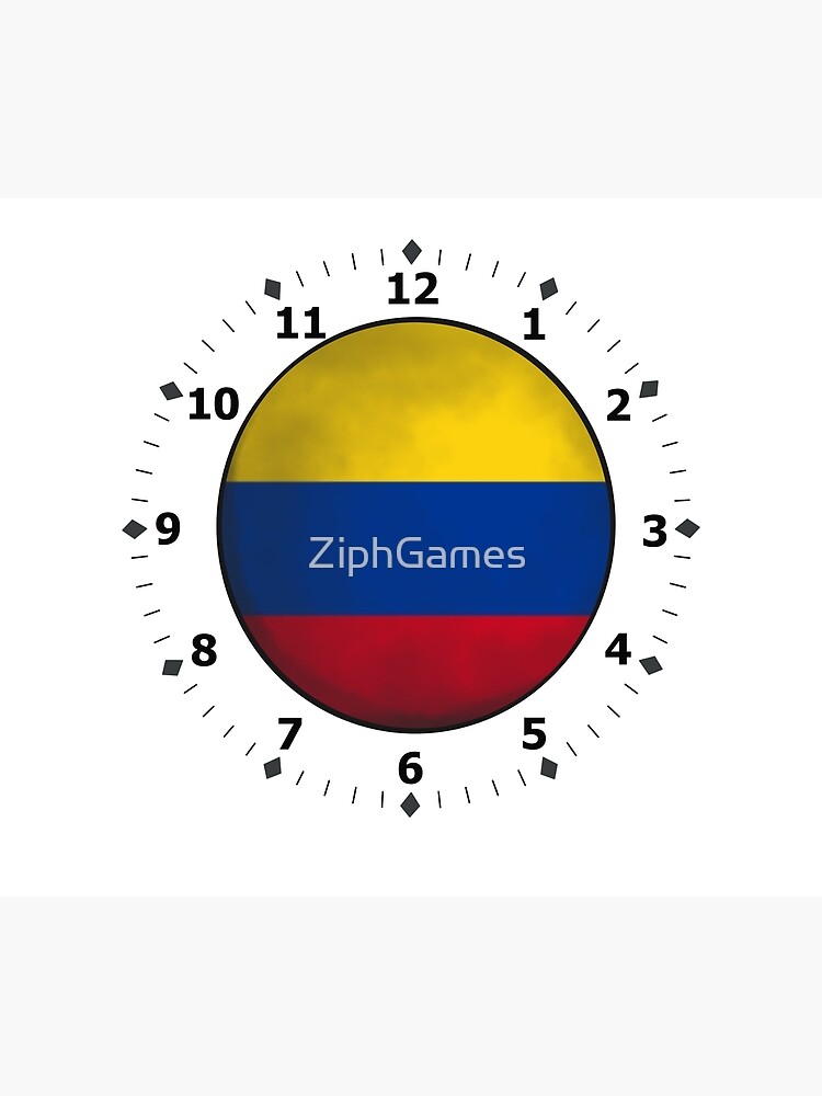 "colombia flag clock" Poster by ZiphGames | Redbubble