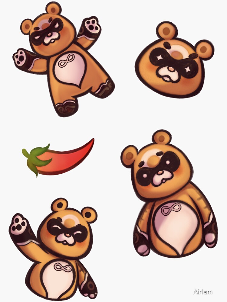 "{ Genshin Impact } Guoba Stickers" Sticker for Sale by AirIam | Redbubble