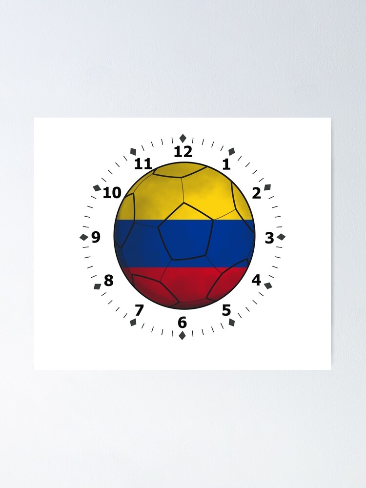 "colombia flag clock" Poster by ZiphGames | Redbubble
