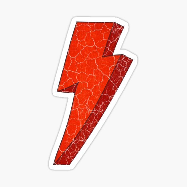 "Red Weathered Lightning Bolt - Cool Motorcycle Helmet Or Car Bumper ...