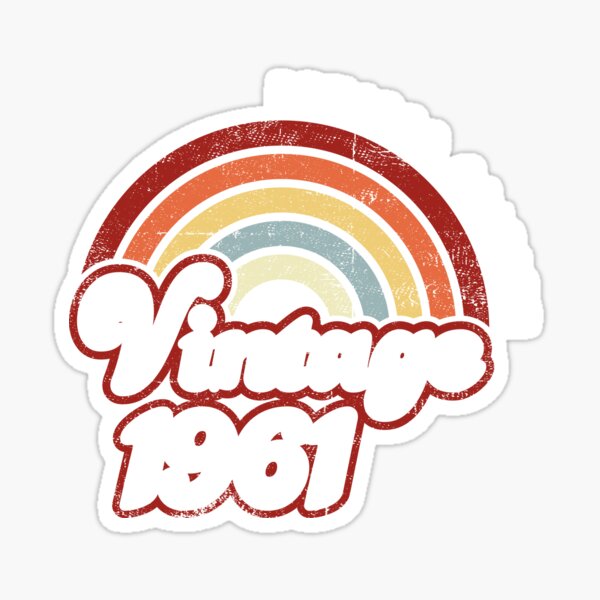 "Vintage 1961 60 Years Old 60th Birthday Limited" Sticker for Sale by ...