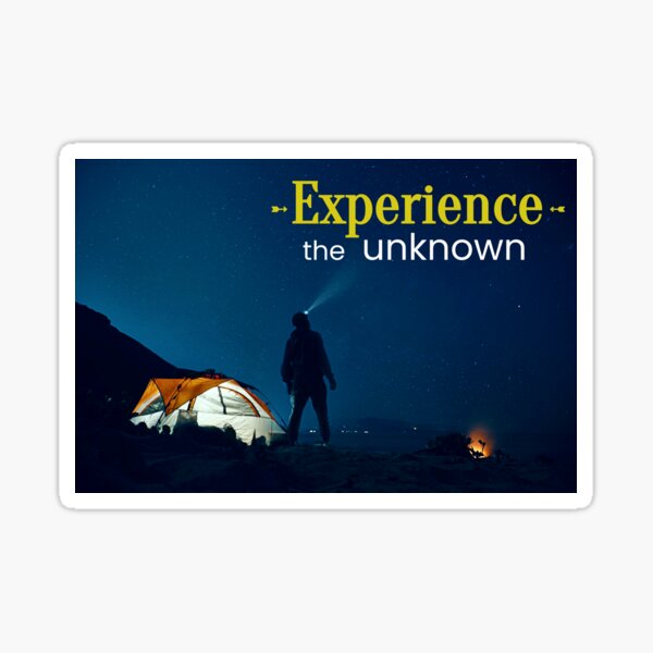 "Experience the unknown" Sticker for Sale by olly-art | Redbubble