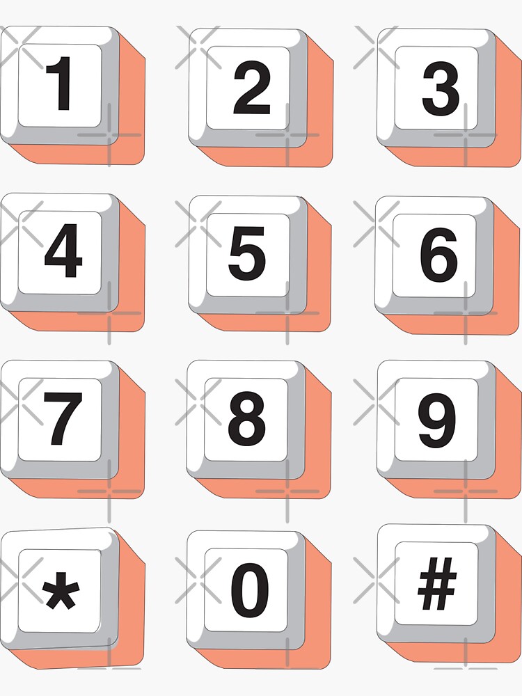 "Telephone keypad" Sticker for Sale by franktact | Redbubble