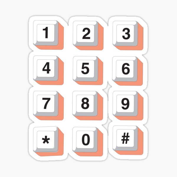 "Telephone keypad" Sticker for Sale by franktact | Redbubble