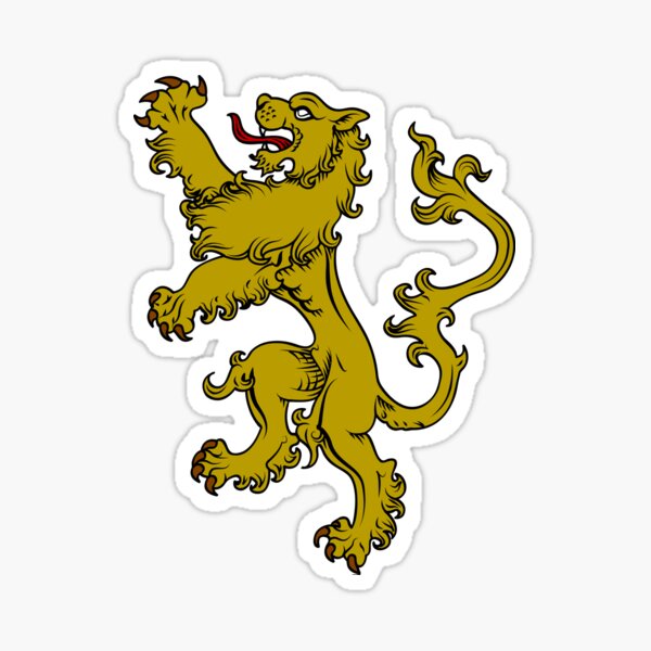 "Lion, heraldry, shields" Sticker by Stratoguayota | Redbubble