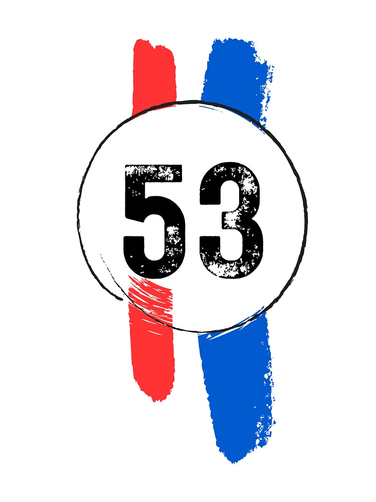 "Red and Blue Stipe with the number 53" Sticker for Sale by AnkloSpond ...
